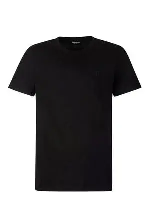 DONDUP Logo-embroidery Cotton T-shirt - Black