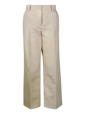Max Mara Belt-loop Virgin-wool Trousers - Neutrals