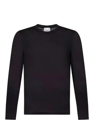 GRAN SASSO Crew Neck Wool Sweater - Black