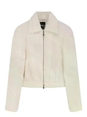 BOSS Zip-up Wide-collar Jacket - Neutrals