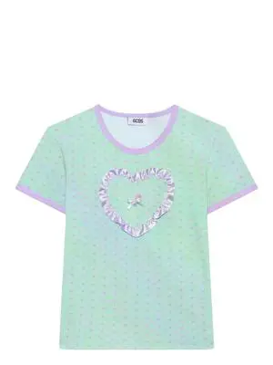 Gcds Polly Pocket Heart-print T-shirt - Green