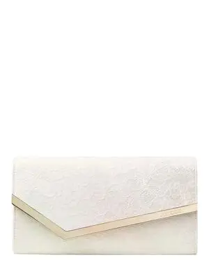 JIMMY CHOO Emmie Floral Clutch - White
