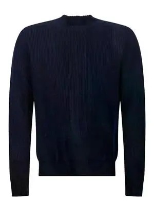 AMARANTO Ribbed Knit Sweater - Blue