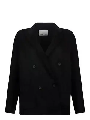 PARK PLACE Meryl Buttoned Coat - Black
