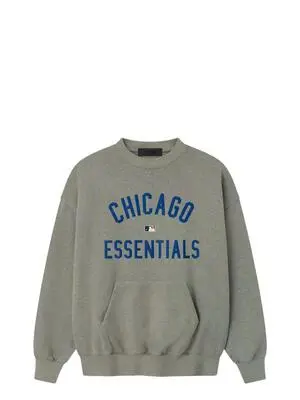 Fear Of God X Mlb Cubs Graphic Crew-neck Sweatshirt - Grey