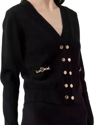 FRACOMINA Button Patch-pocket Cardigan - Black