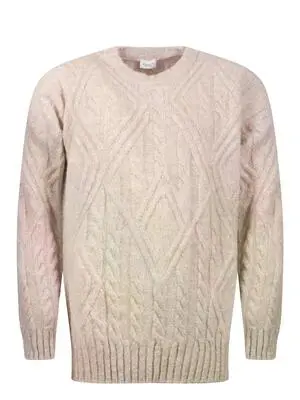 GALLIA Crew Neck Knitted Sweater - Neutrals