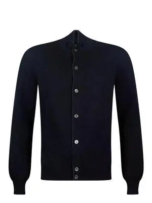 GRAN SASSO High-neck Button Cardigan - Blue