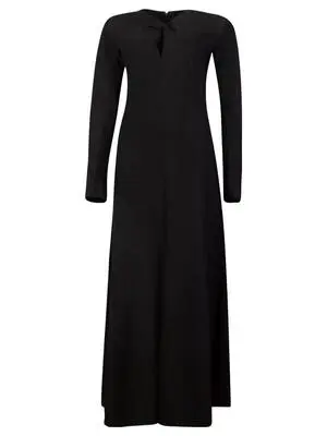 FORTE_FORTE Long-sleeve Maxi Dress - Black
