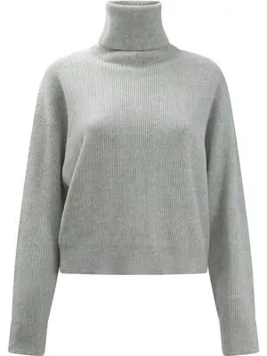 Brunello Cucinelli Ribbed-knit Roll-neck Sweater - Grey