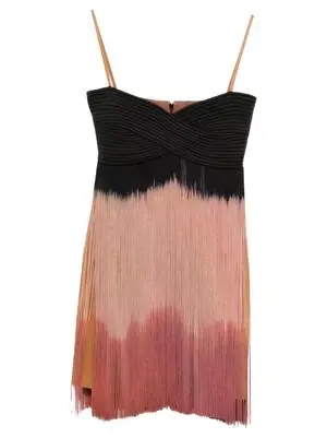 ROSANNA OCAMPO Fringe Mini Dress - Pink