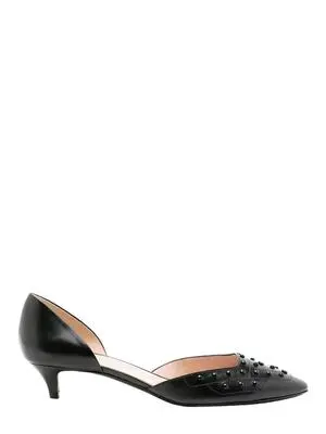 TOD'S Studded Pointed-toe Pumps - Black