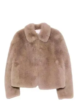 CIRCUS HOTEL Collared Artificial Fur Jacket