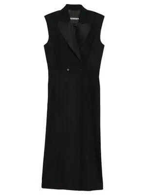 FRENKEN Tux Button Lapel Midi Dress