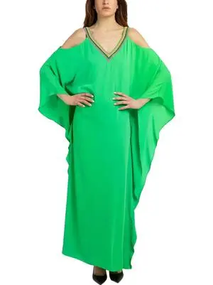 TWINSET V-neck Maxi Dress - Green