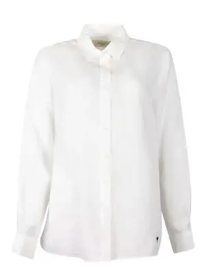 Max Mara Cuffs Logo Shirt - White