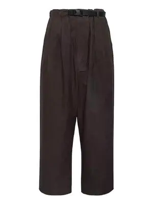 Comme Des Garçons Belted-waist Trousers - Brown