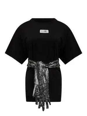 MAISON MARGIELA MM6 Maison Margiela Sequin Embellished T-Shirt Black
