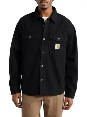 Carhartt Work In Progress Selby Cotton Canvas Shirt Jacket - Black