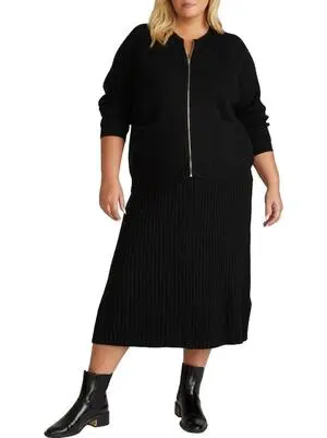 Universal Standard Vicki Zip-up Cardigan - Black
