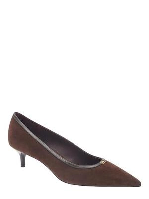 Tory Burch Double T Buckle Kitten Heel Pump - Dark Cocoa/dark Cocoa