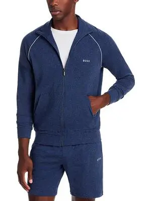 Hugo Boss Mix & Match Zip-up Sweatshirt - Open Blue