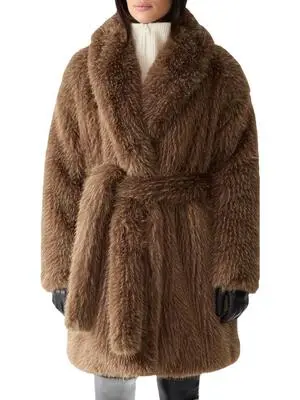 Mackage Kacela Faux Fur Coat - Otter