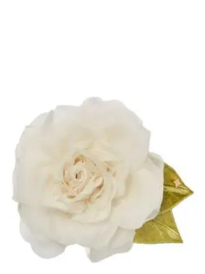 HELENA SIMON The Rose Floral Brooch - White