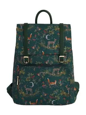 FABLE ENGLAND Printed Buckle Backpack - Woodland Green