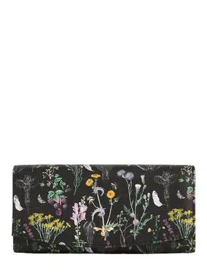 FABLE ENGLAND Wilderness Printed Large Purse - Black