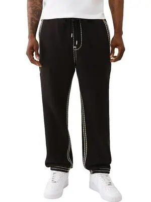 True Religion Super Qt Cotton Blend Sweatpants - Jet Black