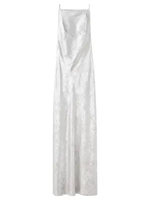 Mango X Kaia Gerber Metallic Gown - Silver