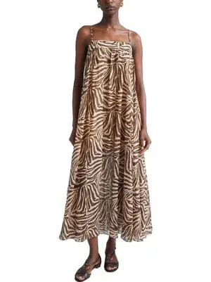 ZIMMERMANN Wanderlust Stripe Cotton Maxi Dress