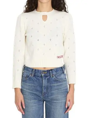 Chloé Wool And Cashmere Sweater - White