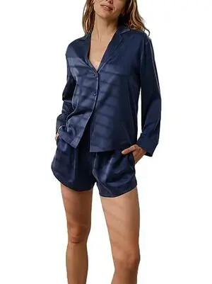 Victoria's Secret Lunya Washable Silk Short Set - Blue