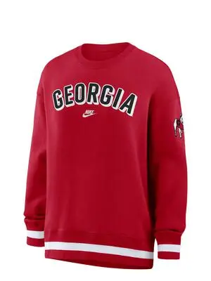 Nike Georgia Legacy Phoenix Oversized Pullover Crew - Red