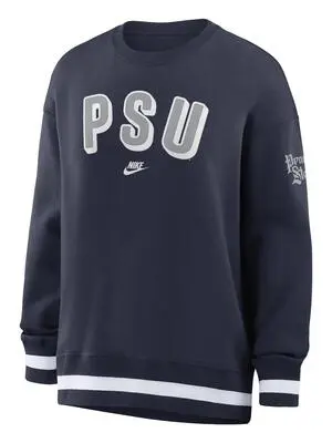 Nike Penn State Legacy Phoenix Oversized Pullover Crew - Blue