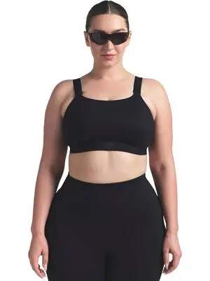Nike Skims Matte Wide-strap Bra - Black