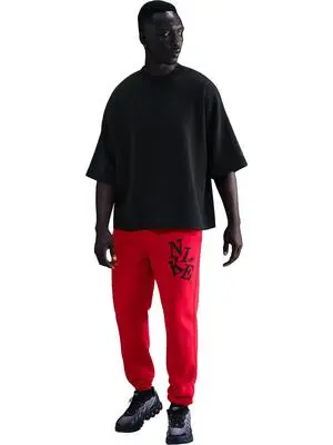 Nike Sportswear Club Cuffed Fleece Jogger Pants - Red