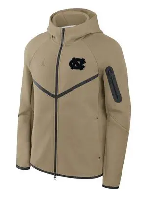 JORDAN North Carolina Tech Fleece Windrunner Brand College Full-zip Hooded Jacket - Brown