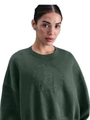 Nike Court Heritage Phoenix Fleece Crew-neck Sweatshirt - Green