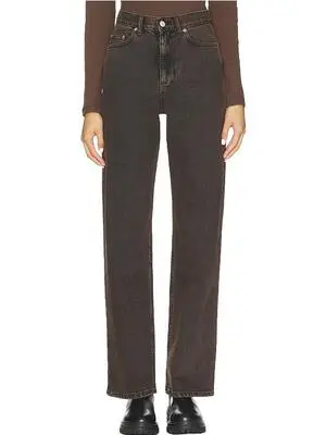 DR. DENIM Echo Straight Jeans - Tar Jet Brown