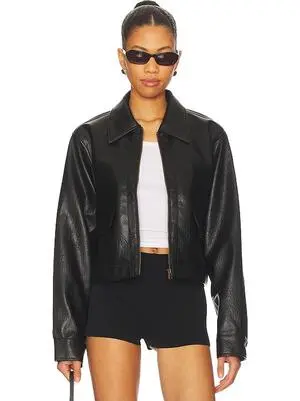 ALL THE WAYS Fianna Faux Leather Jacket - Black