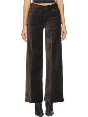 FRAME Le Slim Palazzo Pant - Dark Clove Velvet
