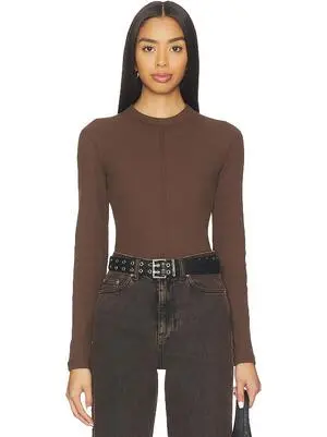 DR. DENIM Stella Waffle Top - Chocolate