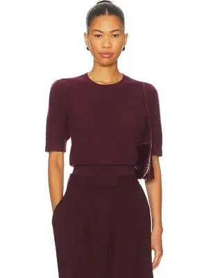 FRAME Ladder Pointelle Sweater - Cabernet