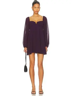 Amanda Uprichard Carrie Mini Dress - Black Cherry