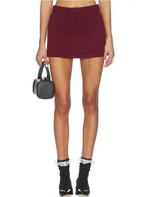 AMELIE TEJE Elle Knit Skirt - Dark Red