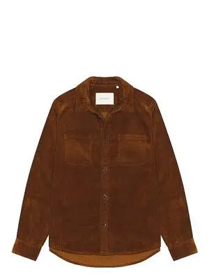 LES DEUX Kody Corduroy Overshirt In Brown - Monk's Robe