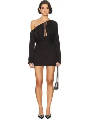 AYA MUSE Aya Muse Sola Mini Dress In Brown Chocolate